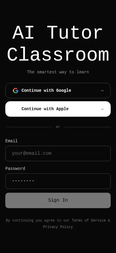 AI Tutor Classroom