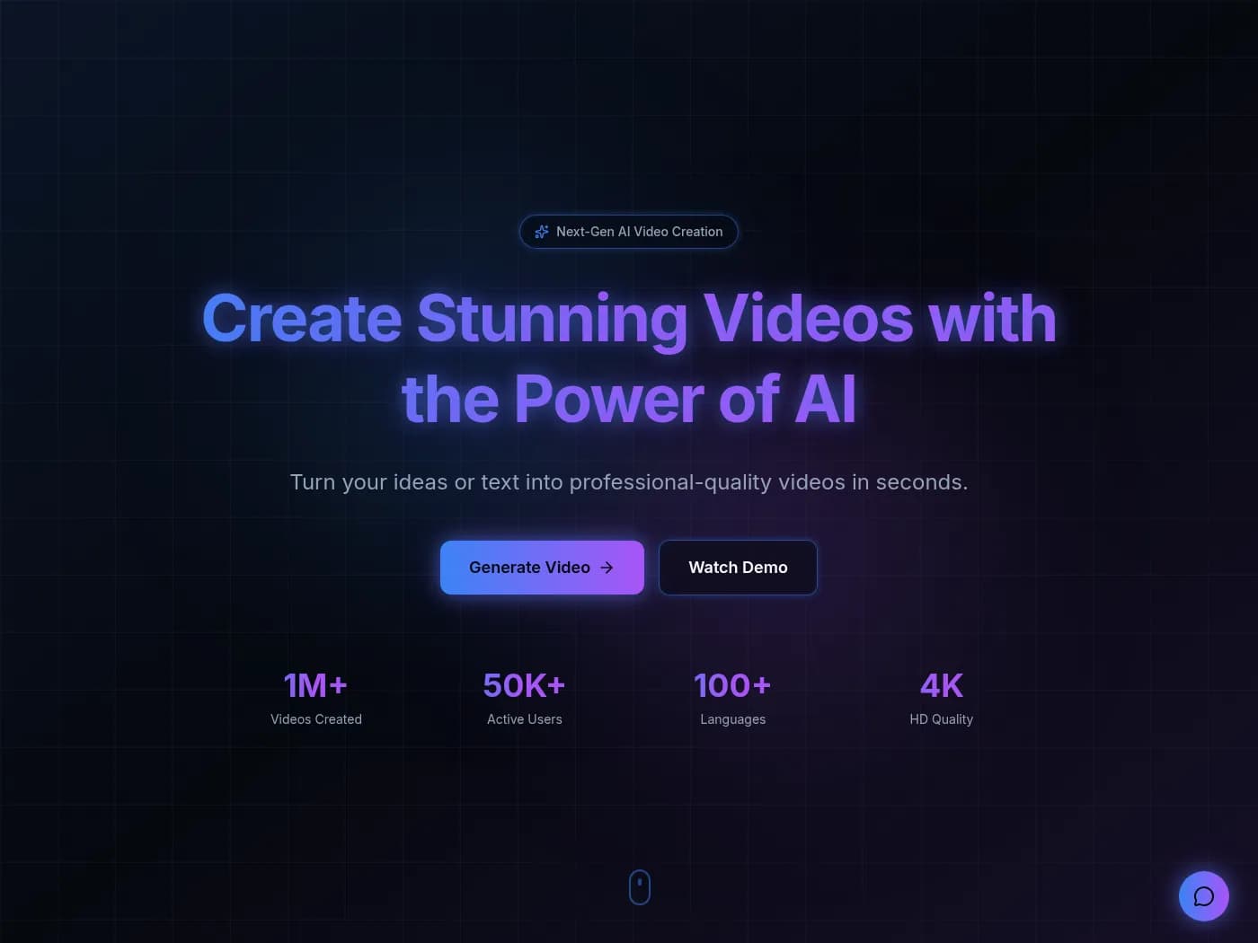 AI Video Generator Platform Website
