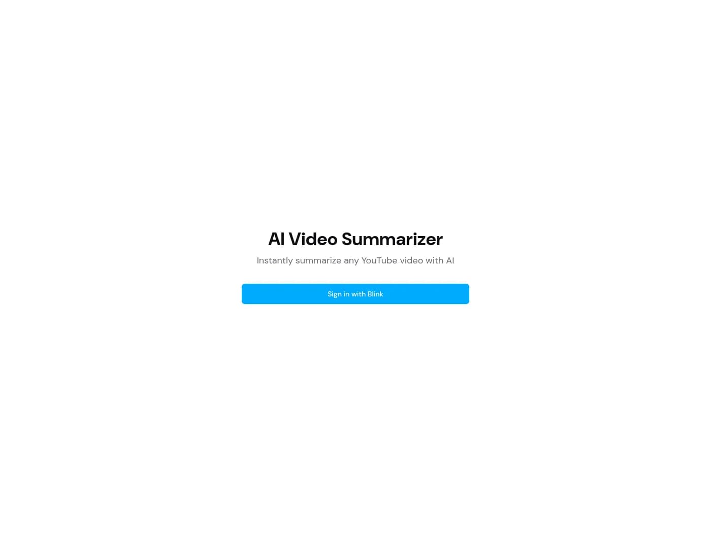 AI Video Summarizer
