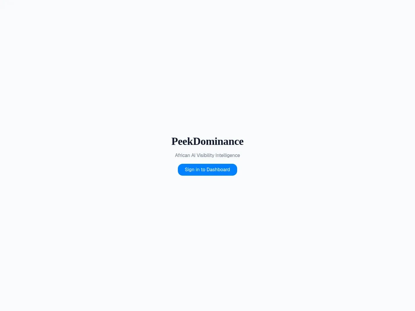PeekDominance AI Platform