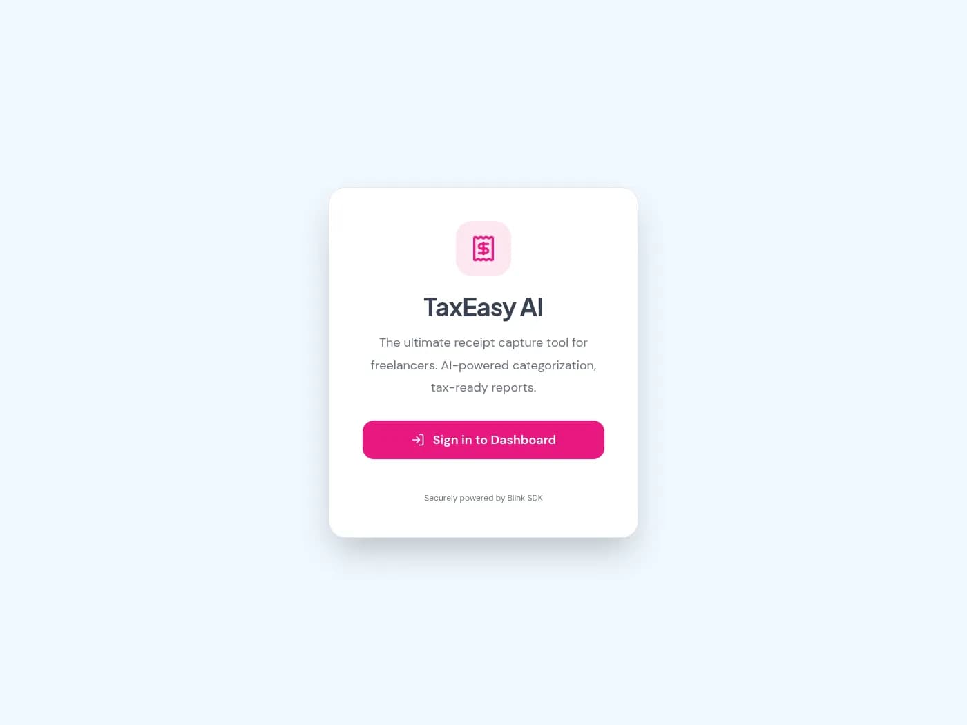 TaxEasy AI Receipts