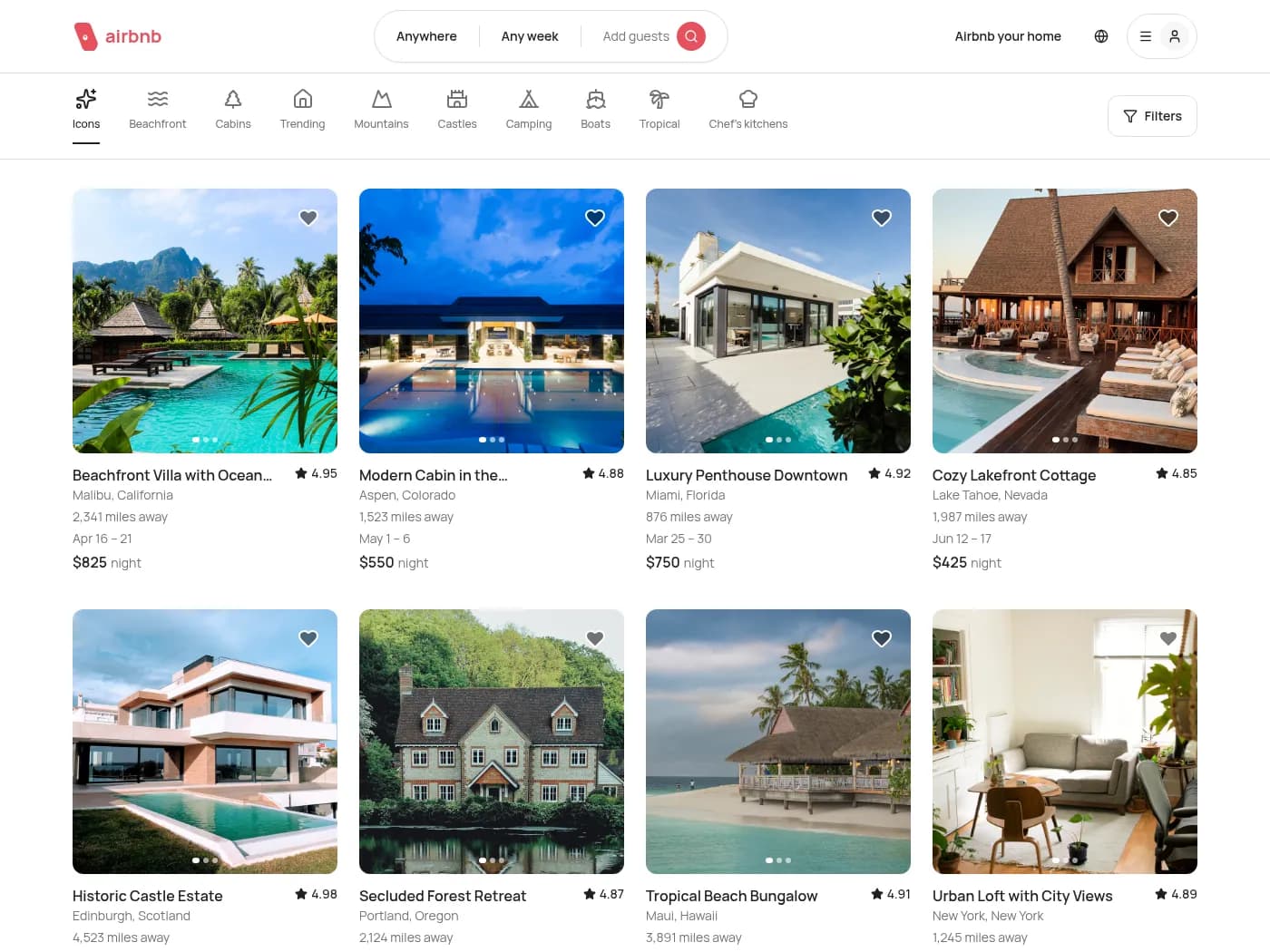 StayBnB Web Clone