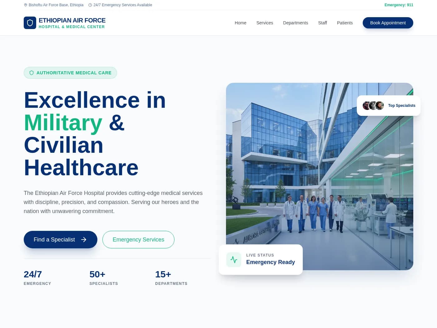 Ethiopian Air Force Hospital Web