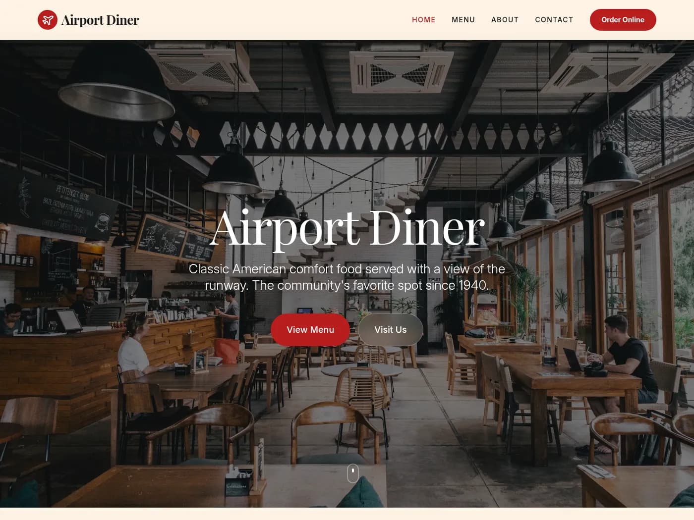 Airport Diner Website