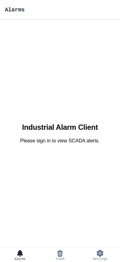 AlarmClient SCADA Android