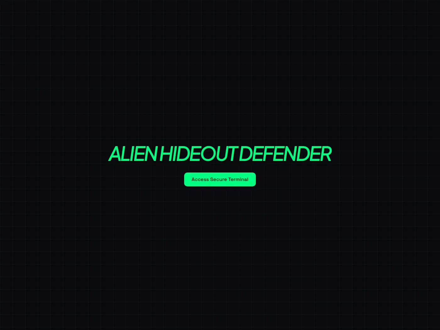 Alien Hideout Defender