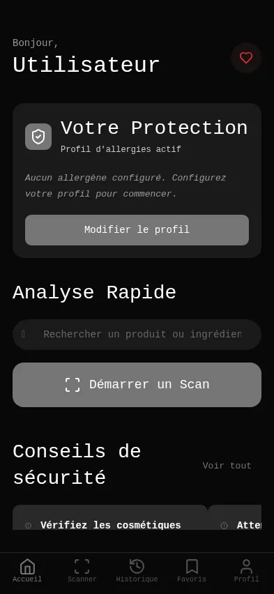 SafeLife Allergy App
