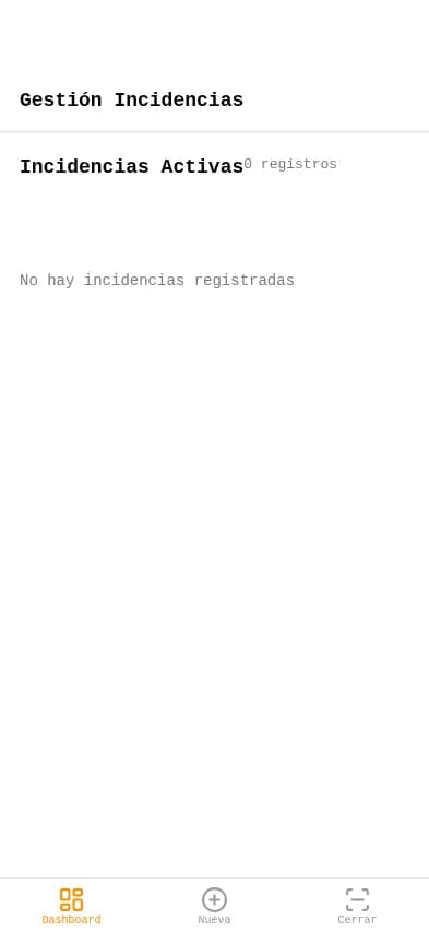 Almacén Incidencias Móvil