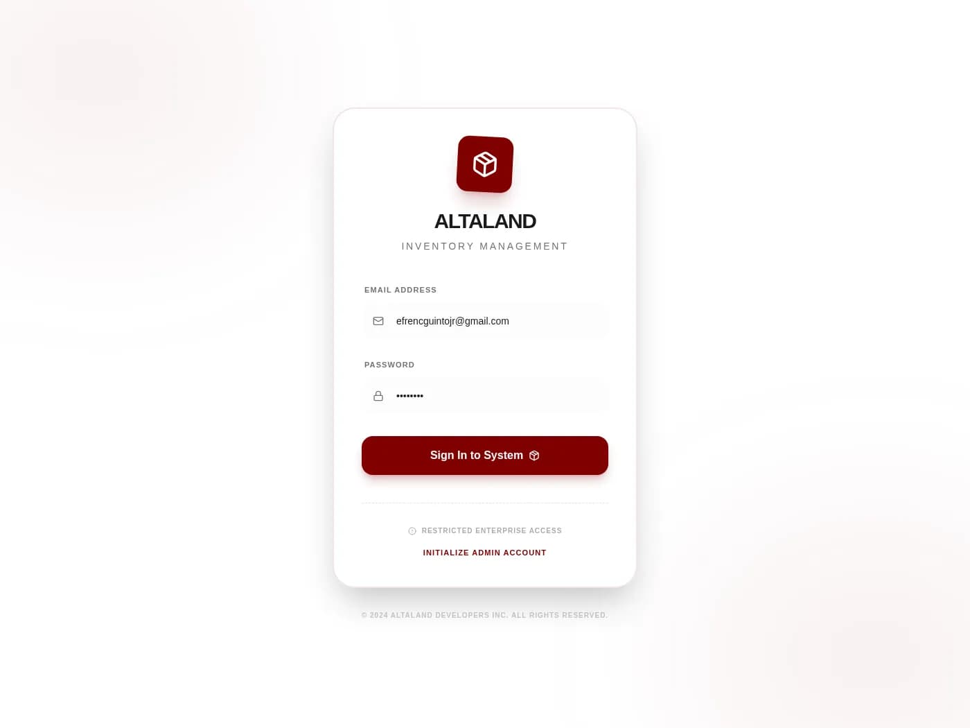 Altaland Inventory Hub