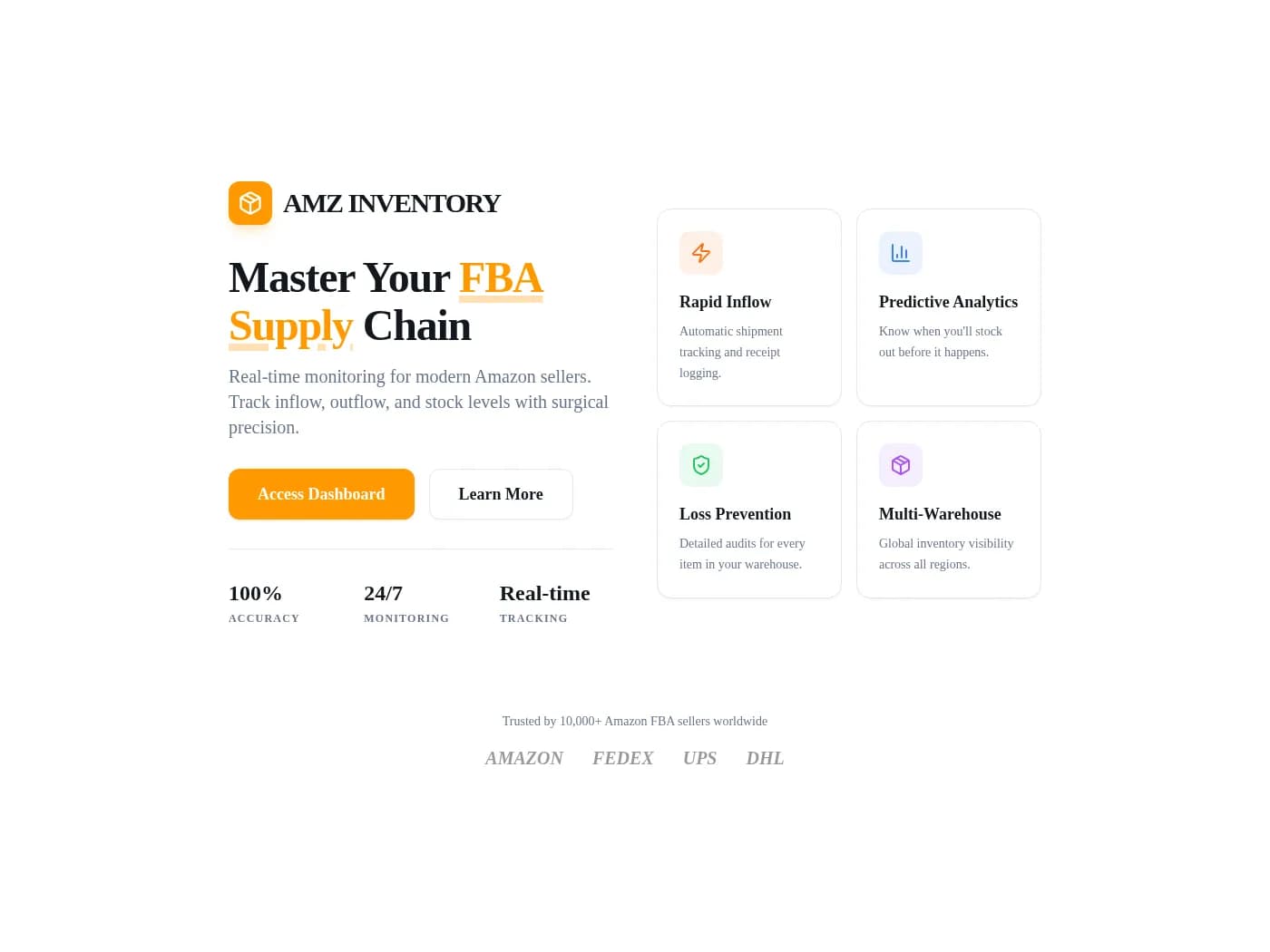 Amazon FBA Inventory Dash