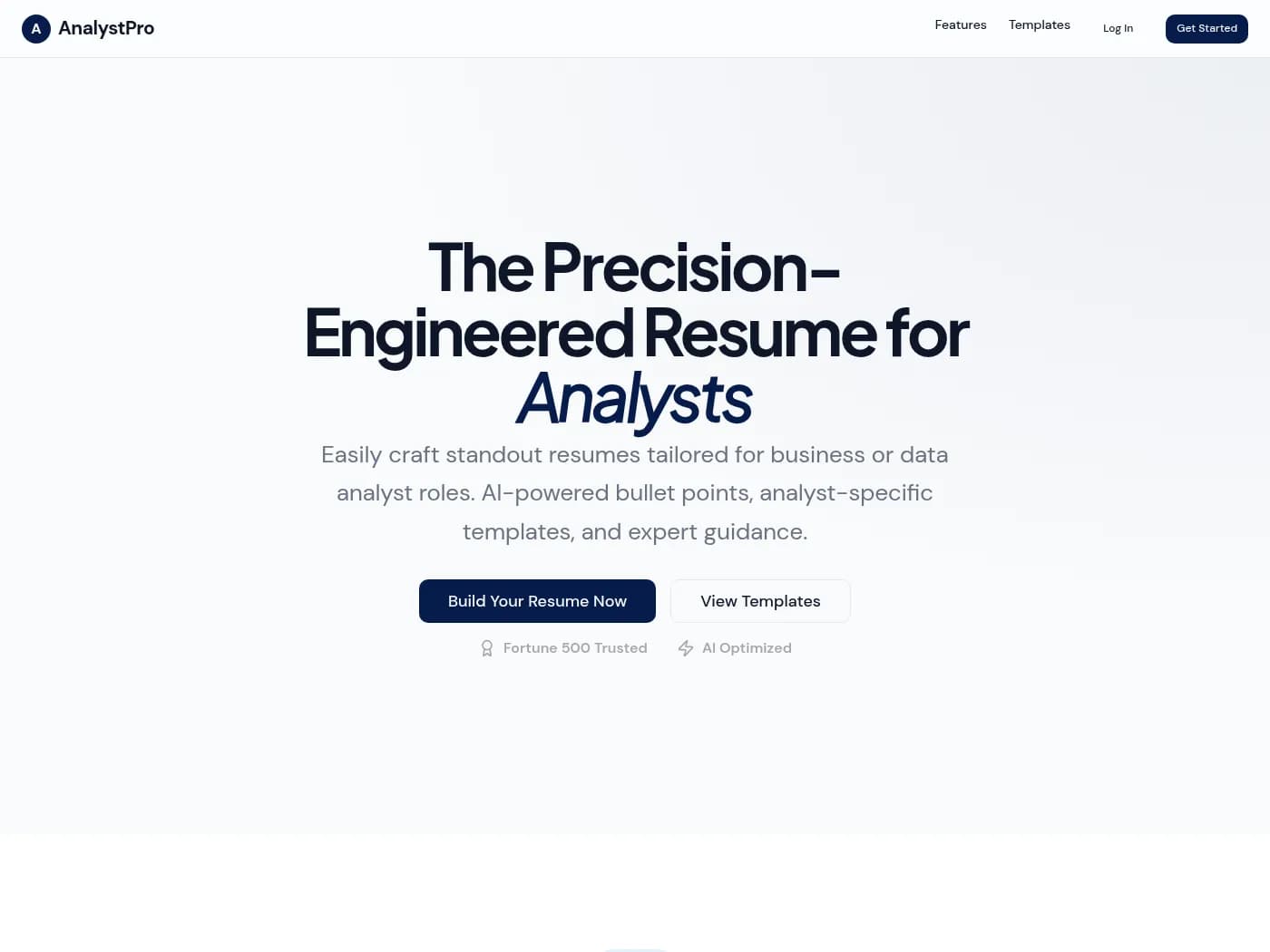 Analyst Resume Builder