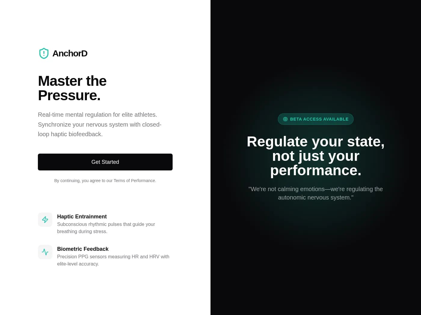 AnchorD Athlete Dashboard