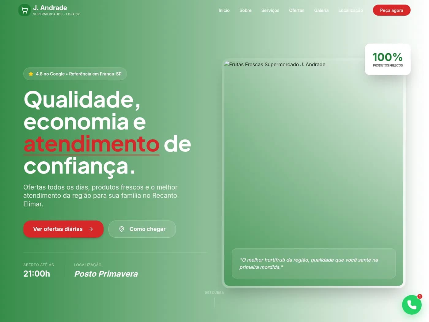 J. Andrade Supermercados Site