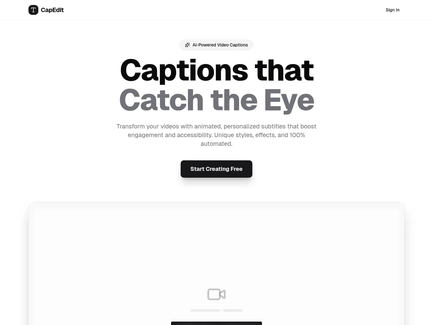 Animated Video Captions