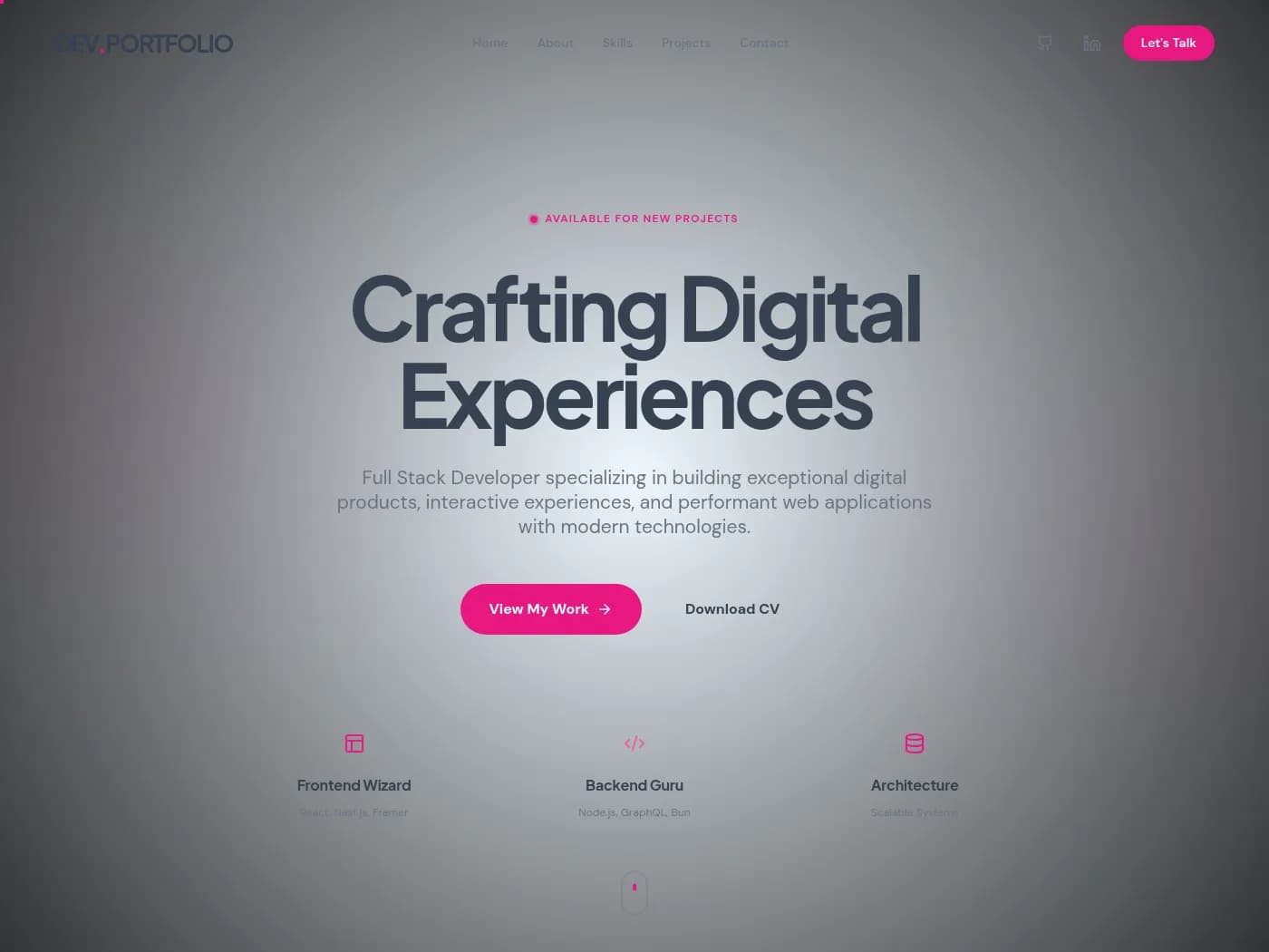 Animated Dev Portfolio