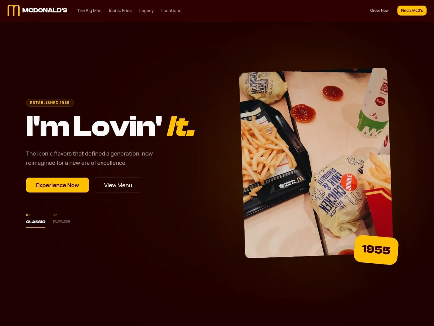 Animated McDonalds Website