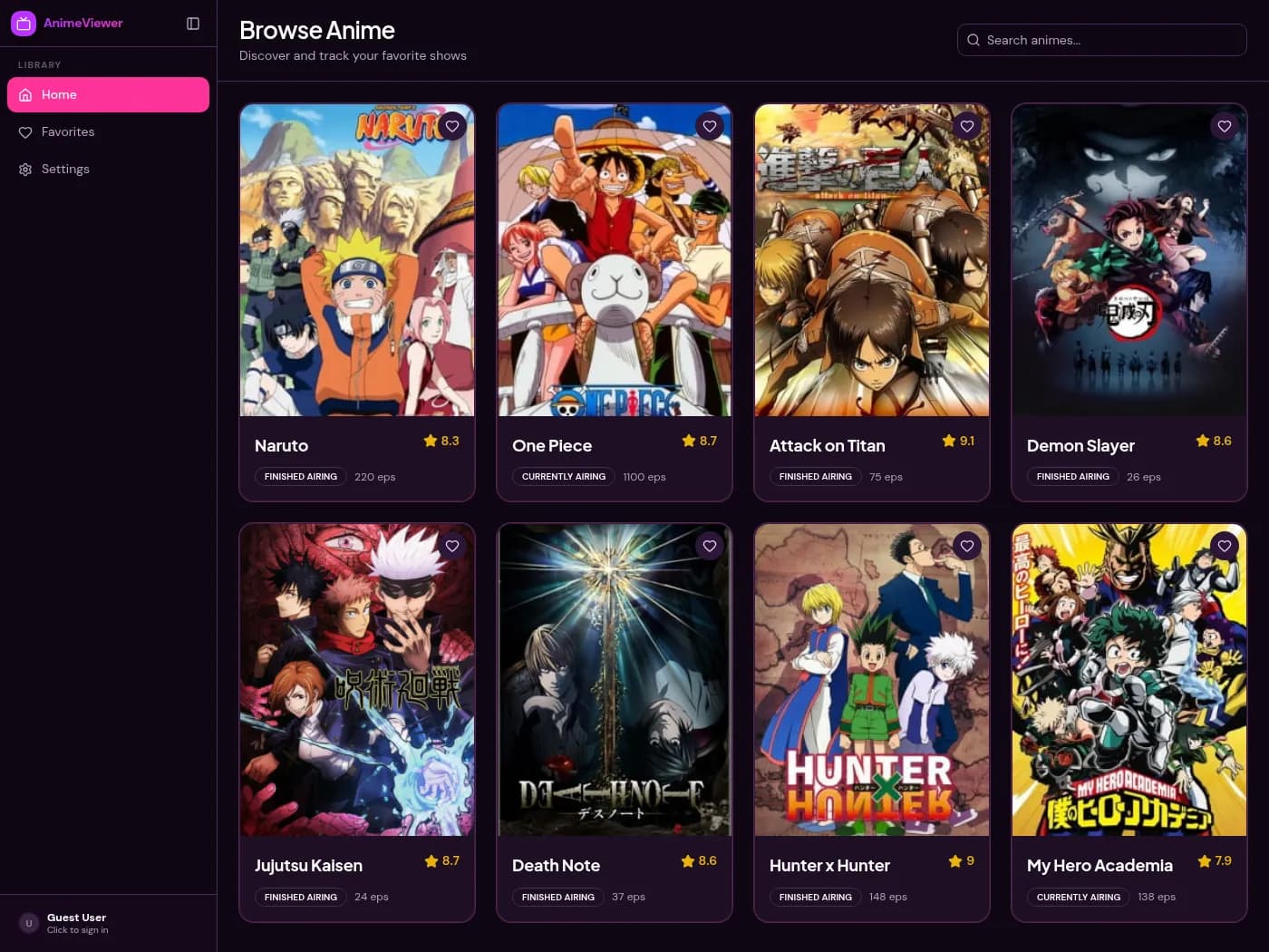 AnimeList Viewer