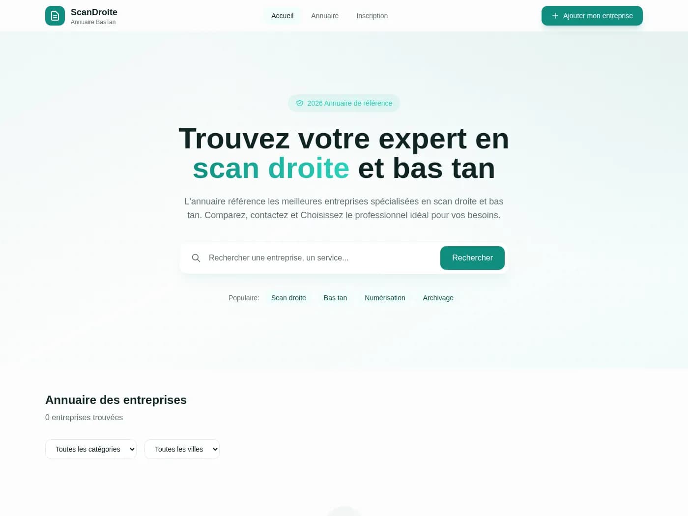 Annuaire ScanDroite BasTan