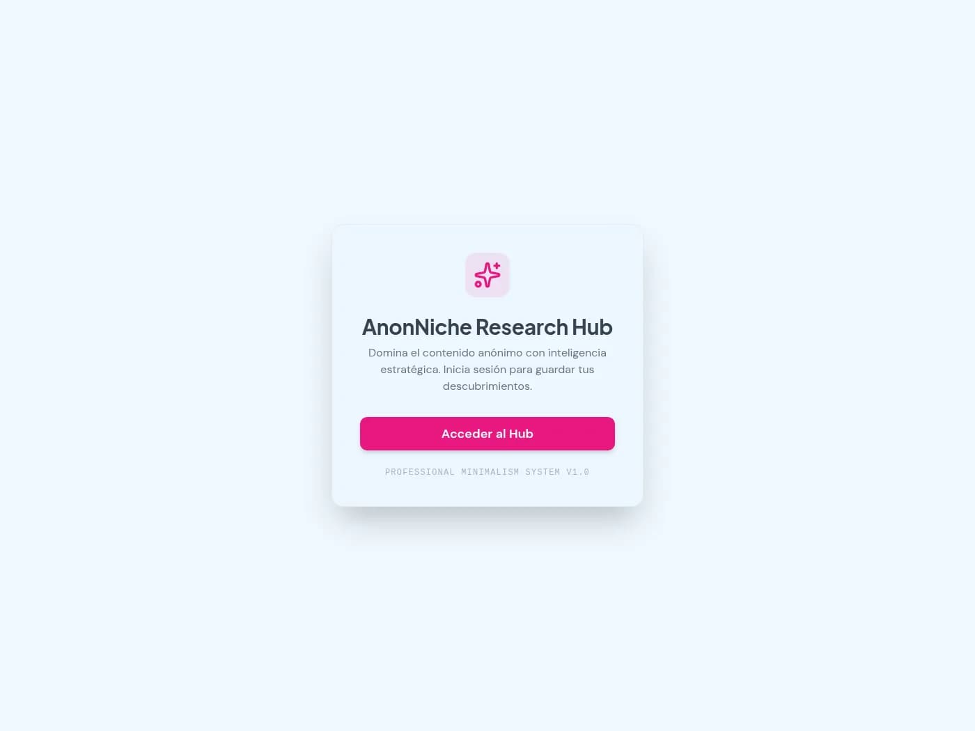 AnonNiche Research Hub