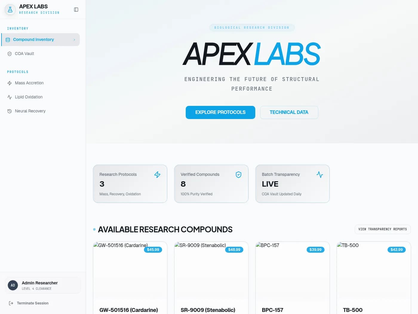 Apex Labs Steel Core Site