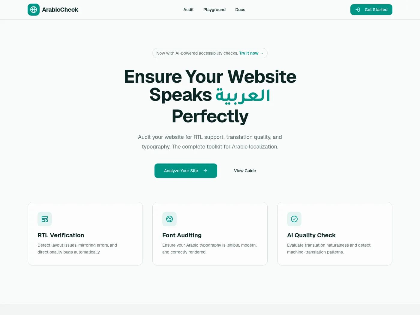 Arabic Support Checker