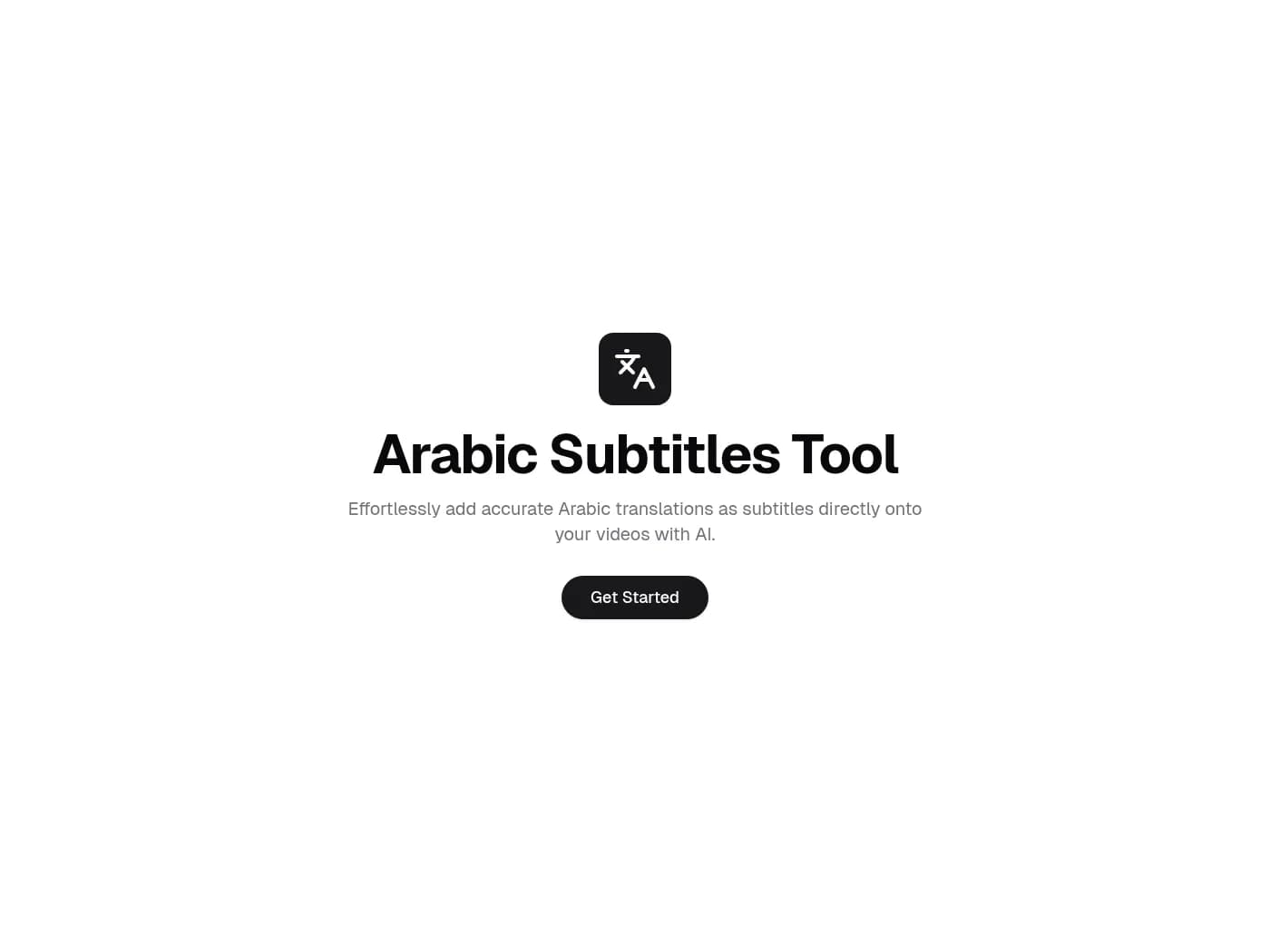 Arabic Video Subtitle Tool