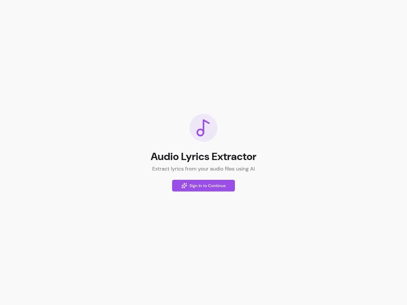 Audio Lyrics Extractor