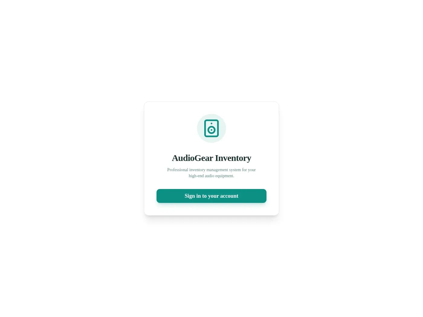 AudioGear Inventory Manager