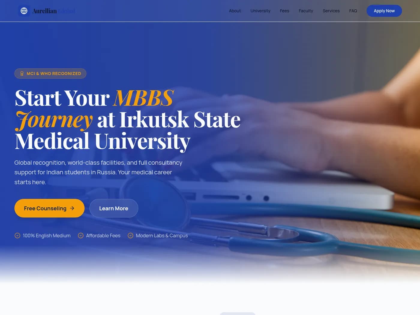 Aurellian MBBS Landing Page
