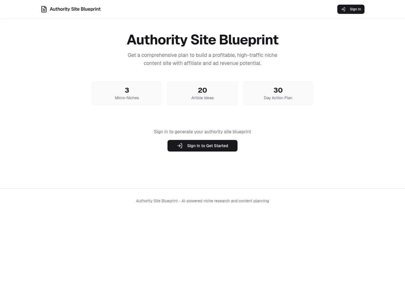 Authority Site Blueprint