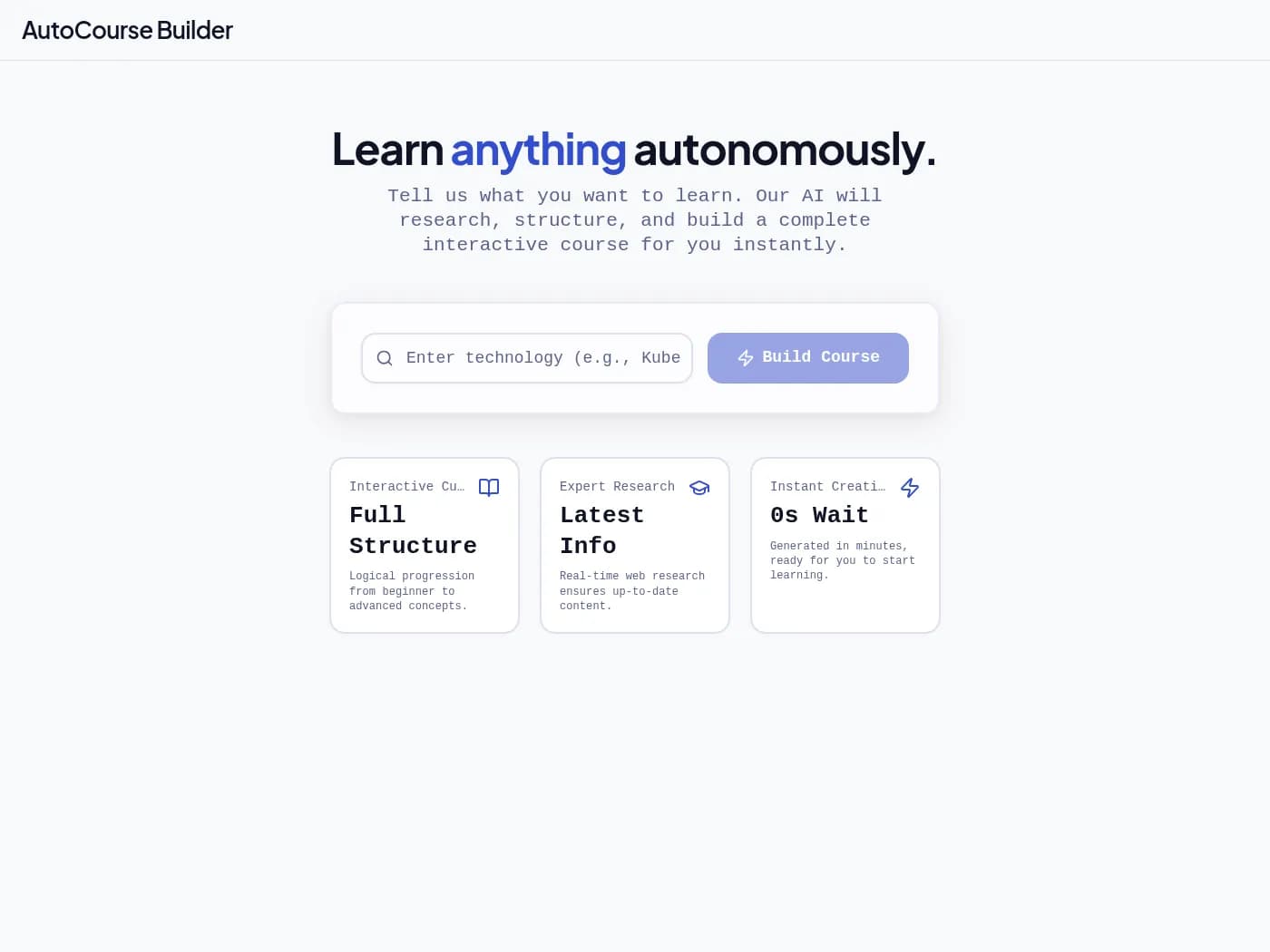 AutoCourse Builder