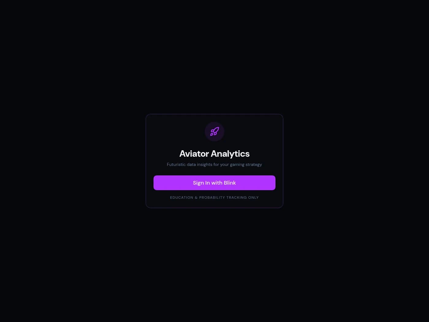Aviator Analytics Dashboard