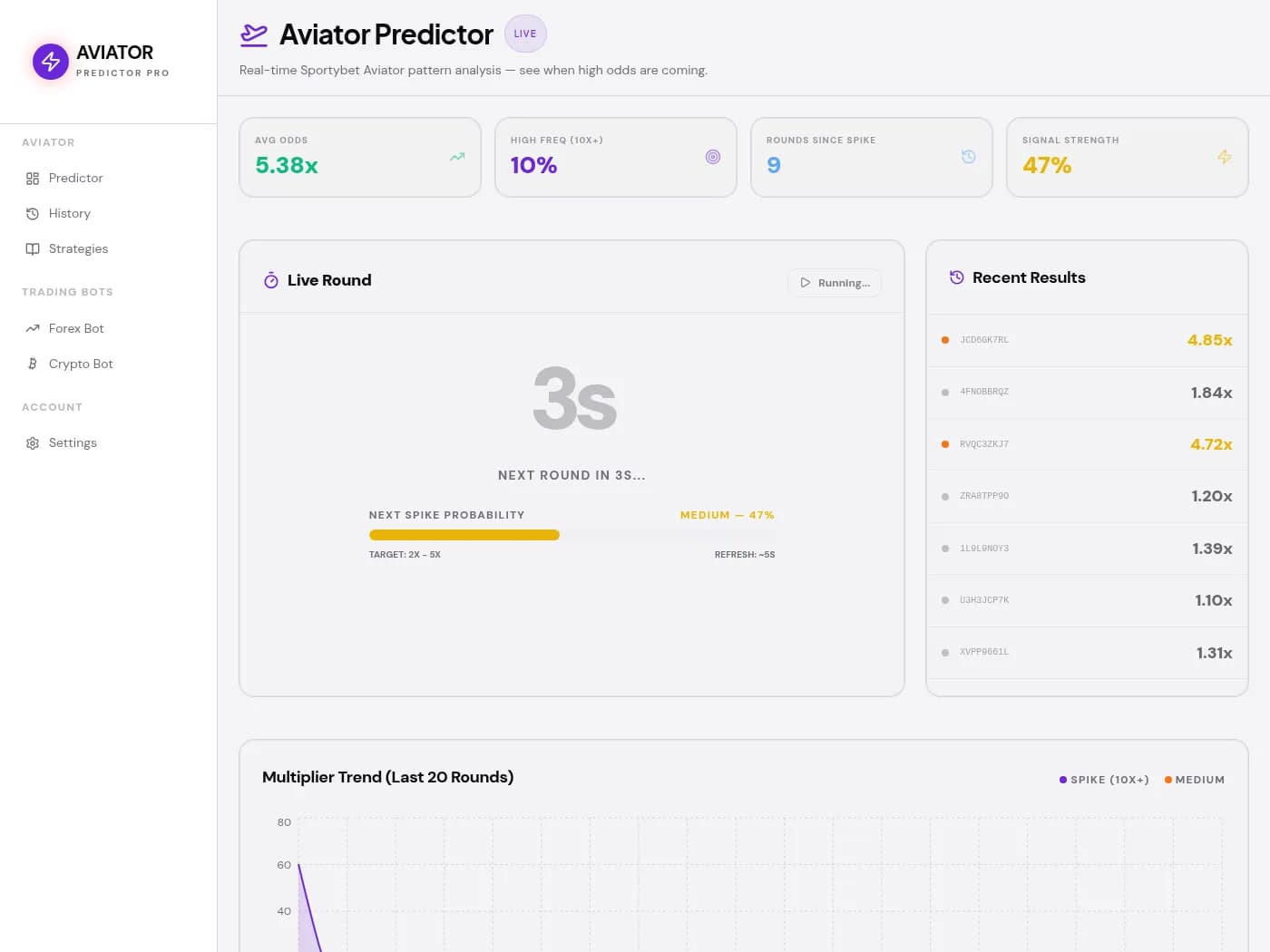 Aviator Win Predictor