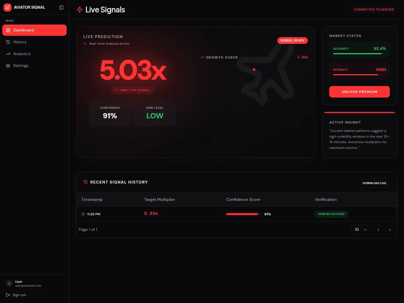 Aviator Signal Tracker