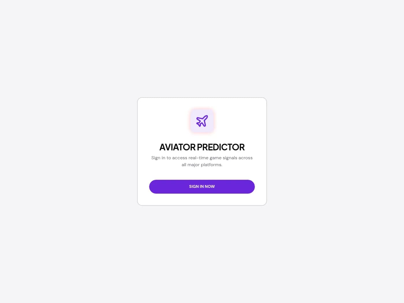 Aviator Signal Predictor