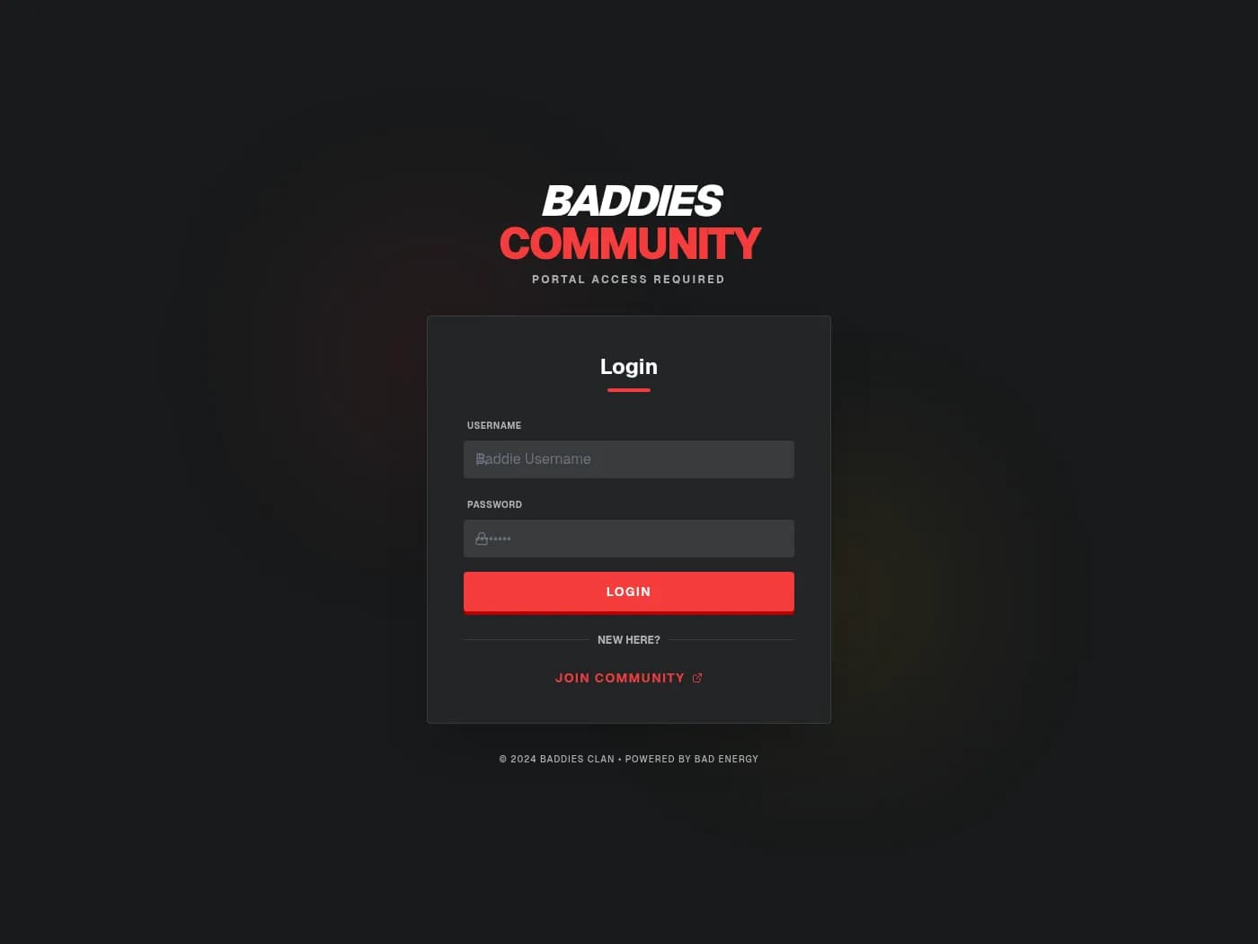 Baddies Community Portal