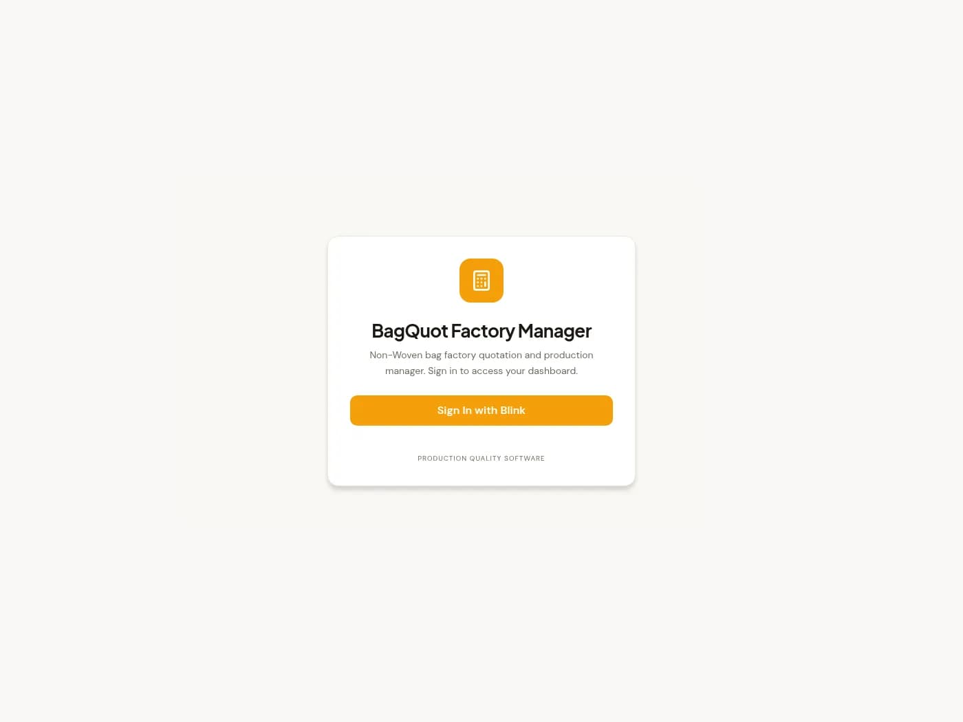 BagQuot Factory Manager