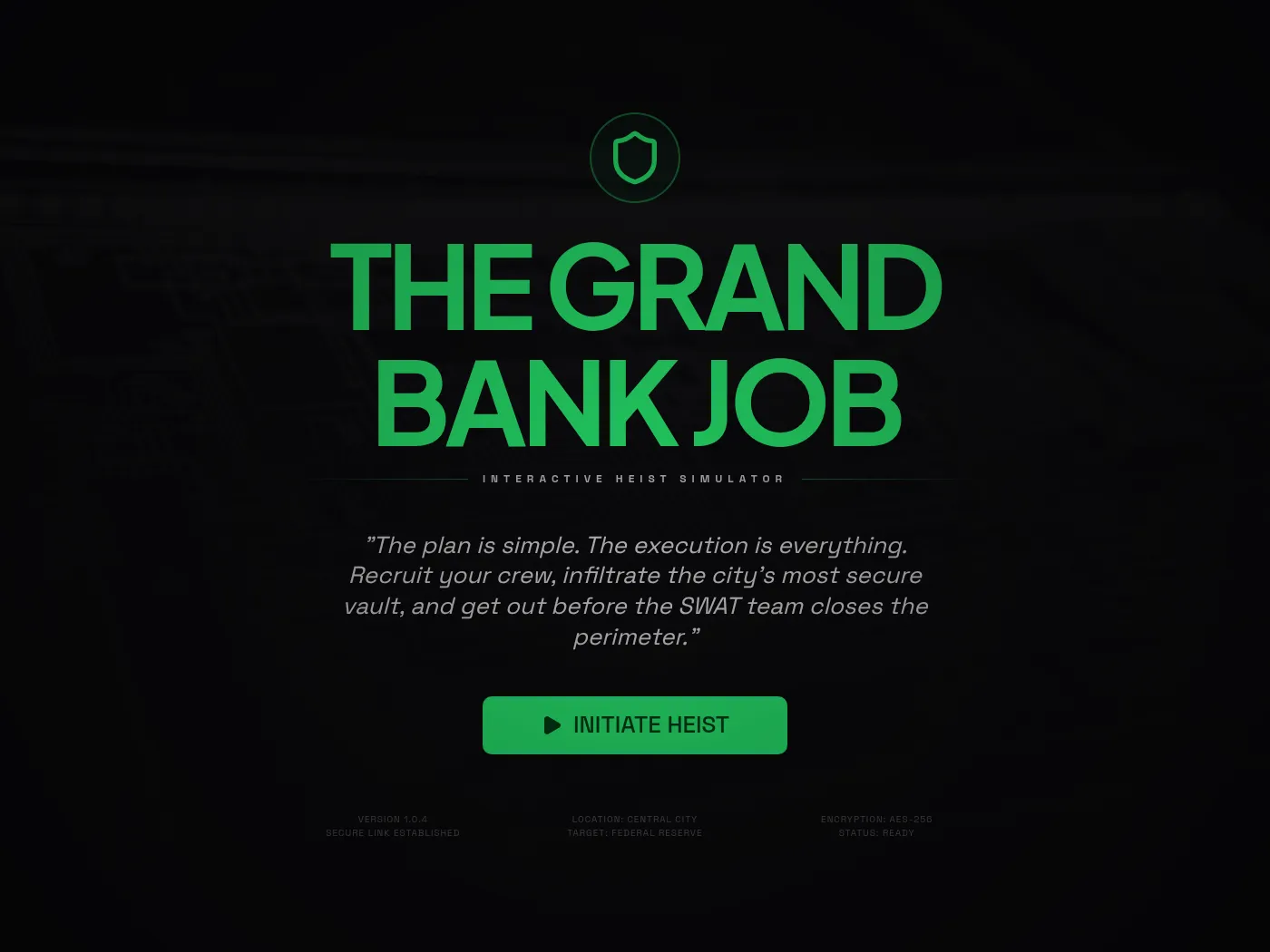 The Grand Bank Job