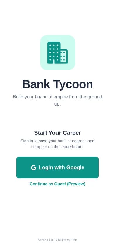 Bank Tycoon Game