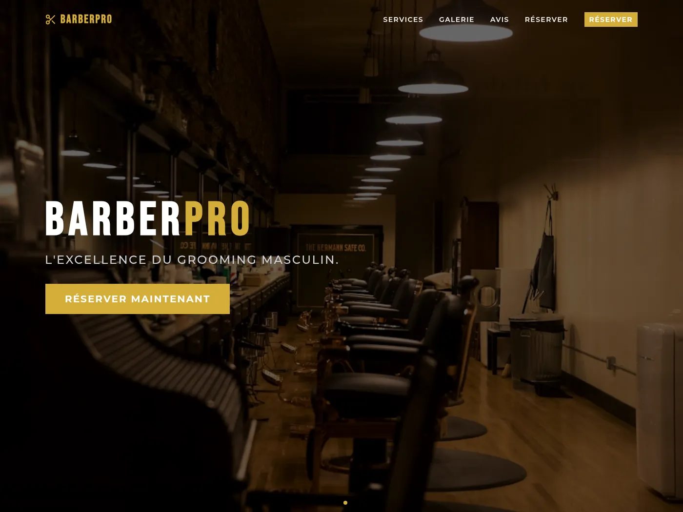 BarberPro Landing Page