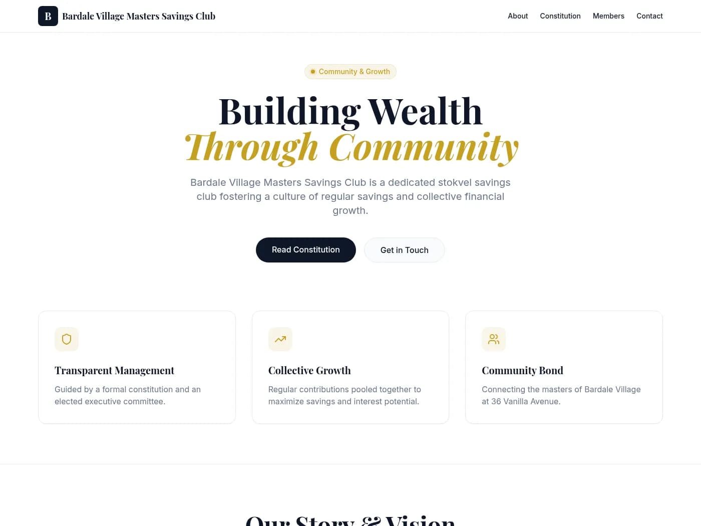 Bardale Savings Club Portal