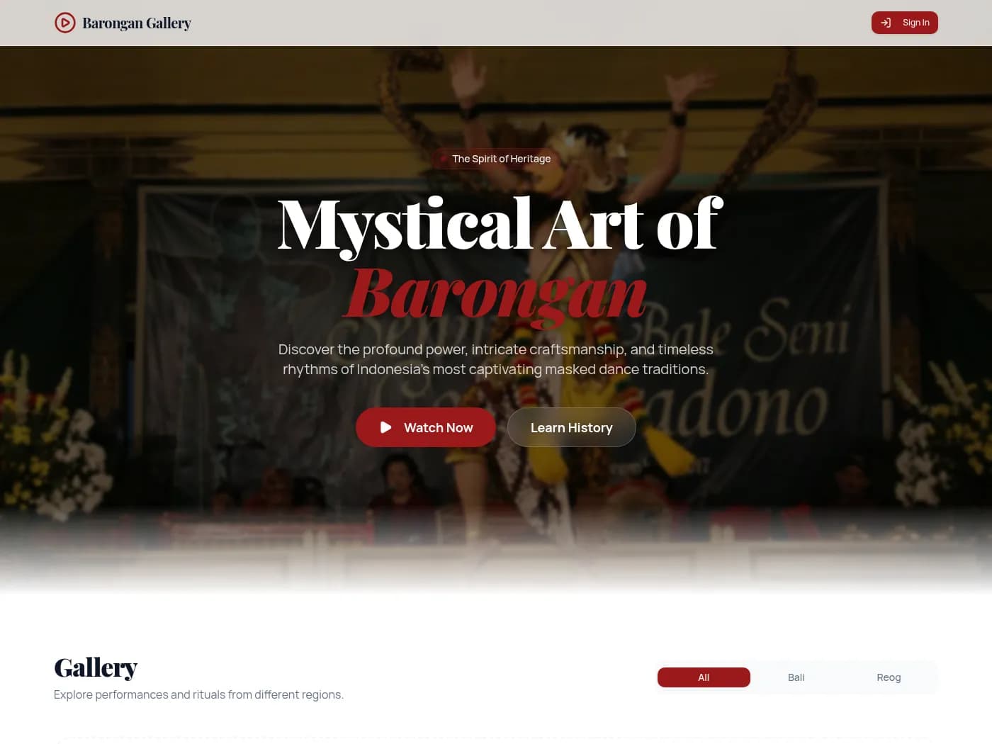 Barongan Video Gallery