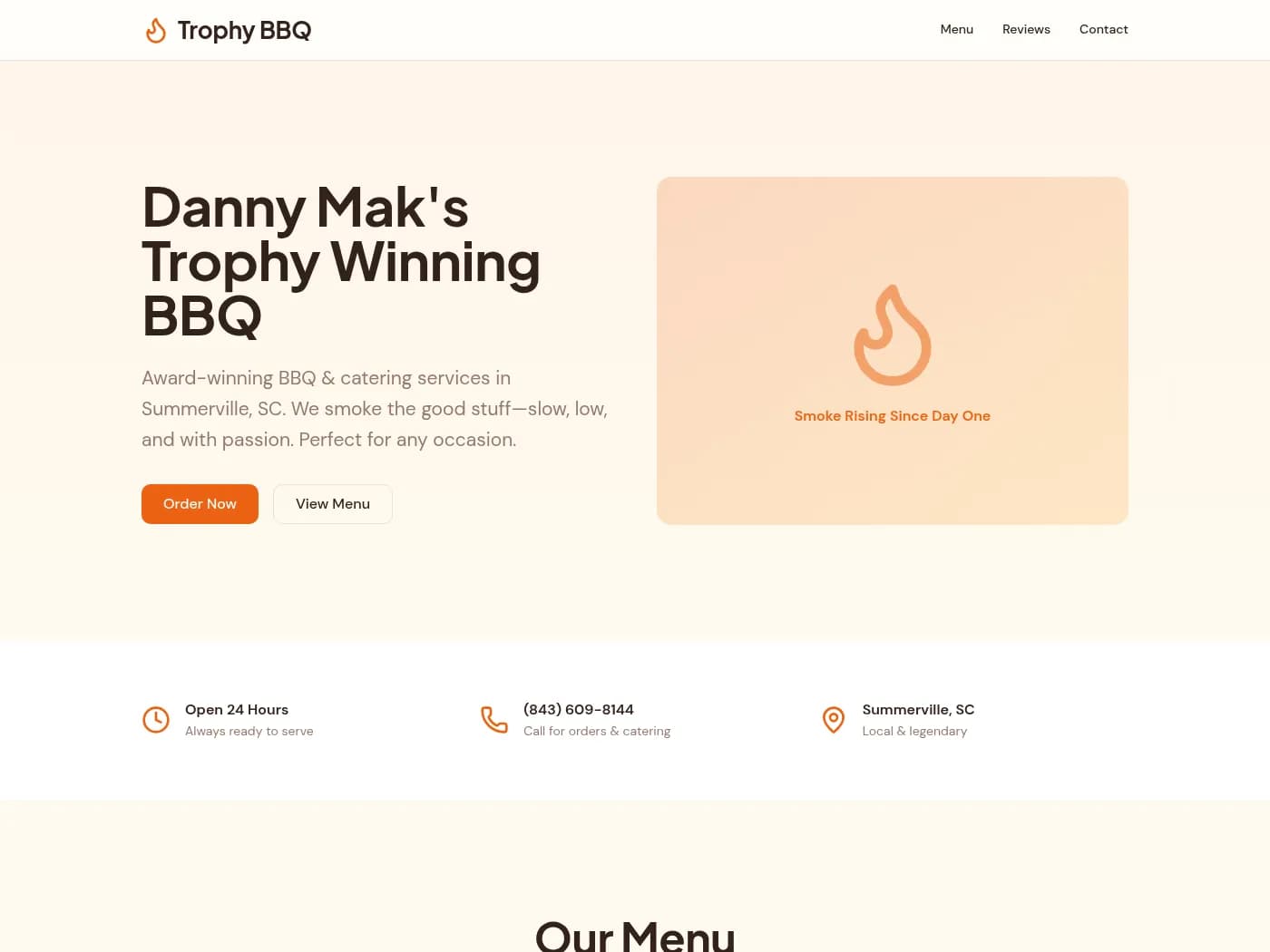 Trophy BBQ Catering Site