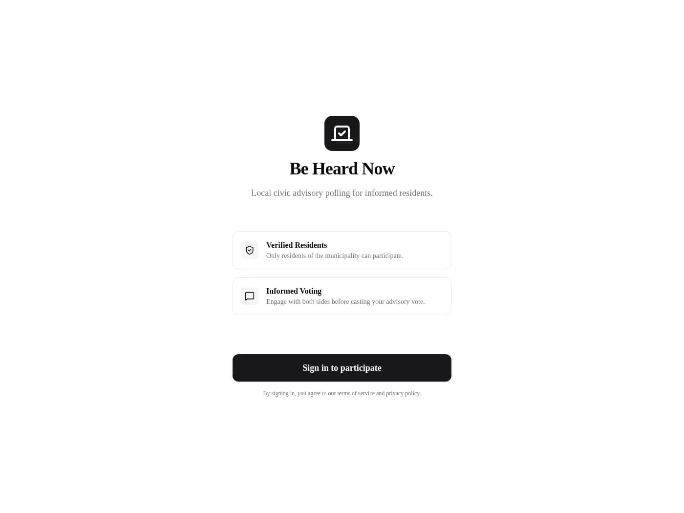 Be Heard Now