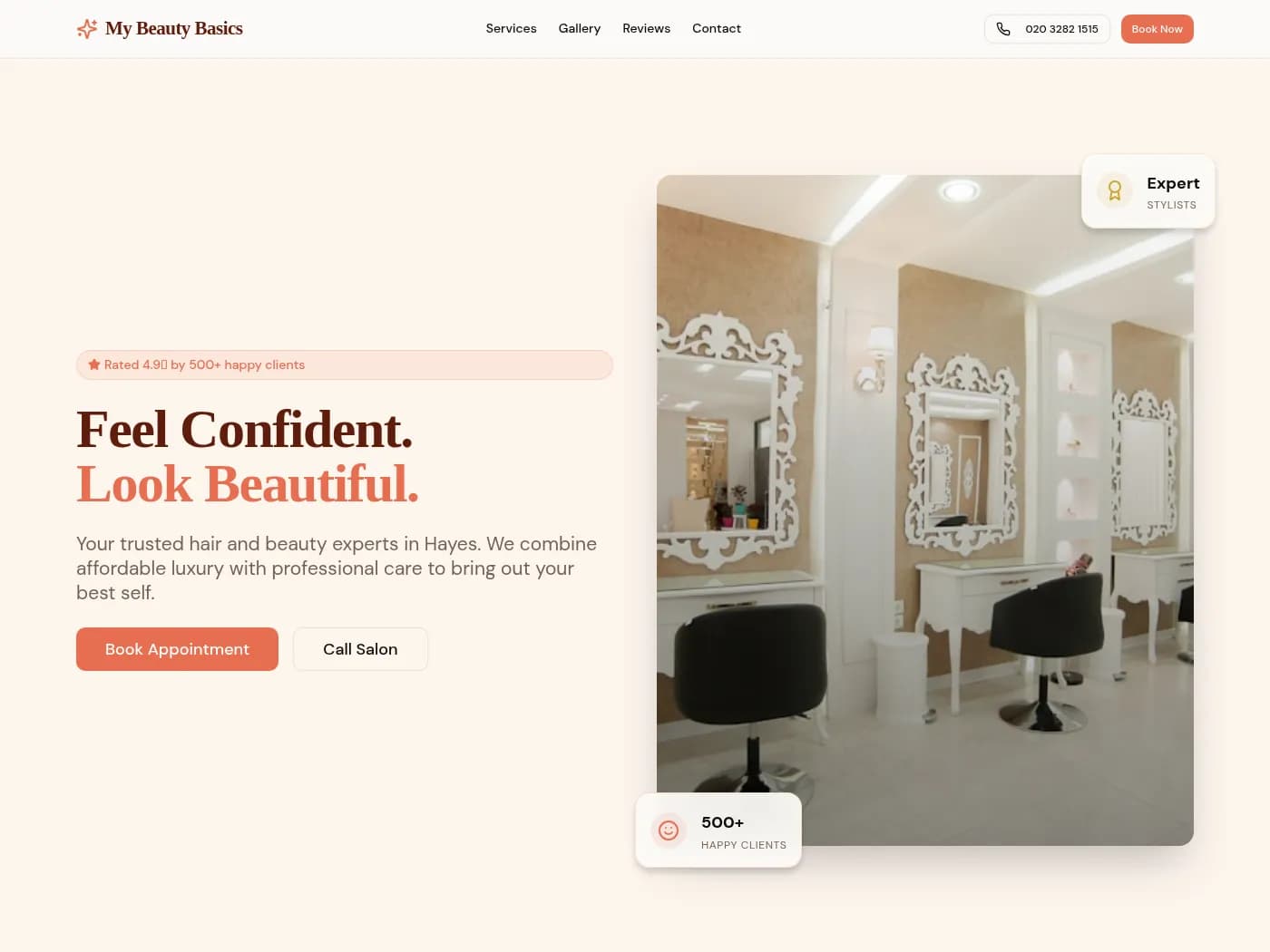 Beauty Basics Booking Site