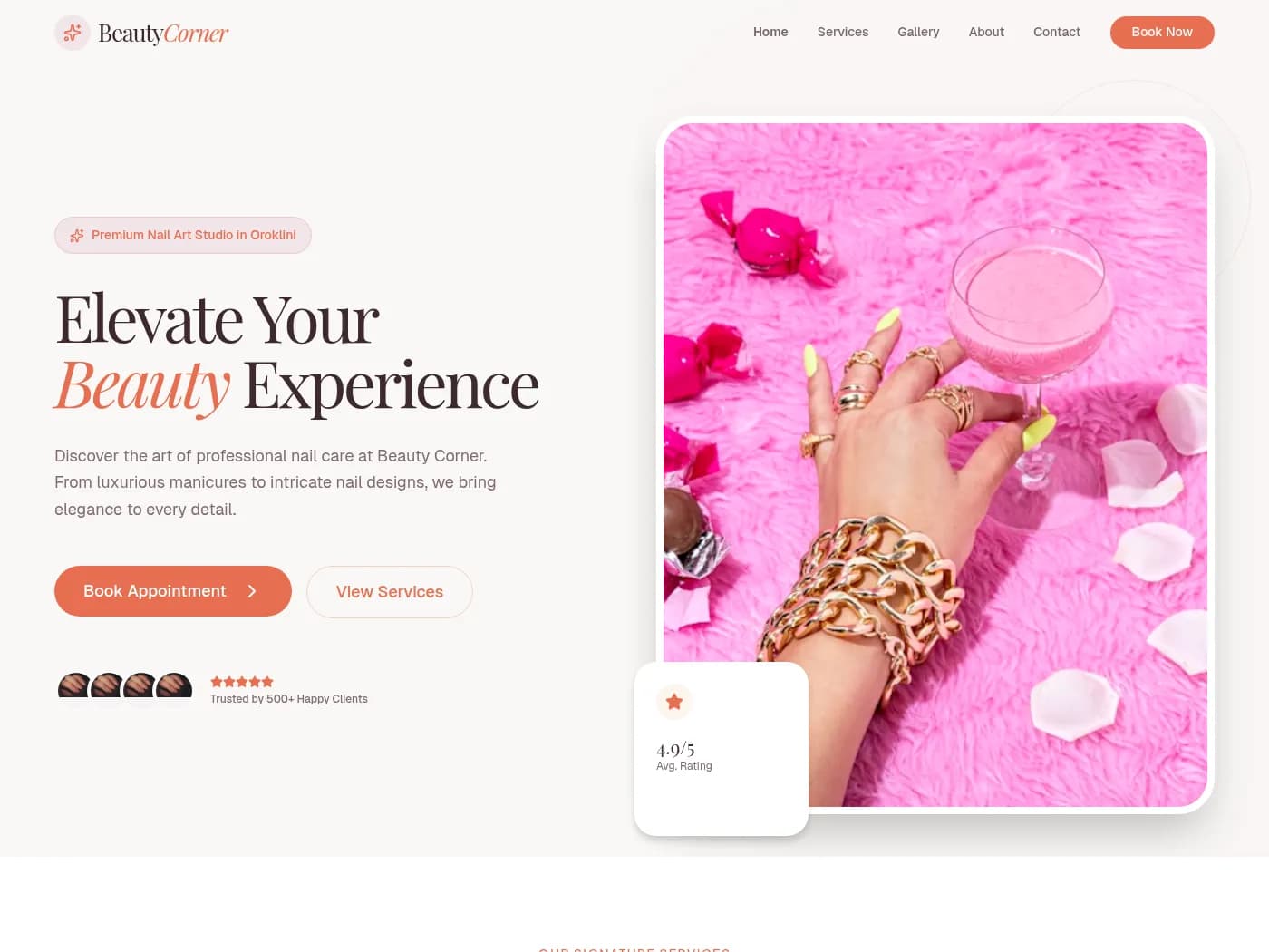 Beauty Corner Web Presence