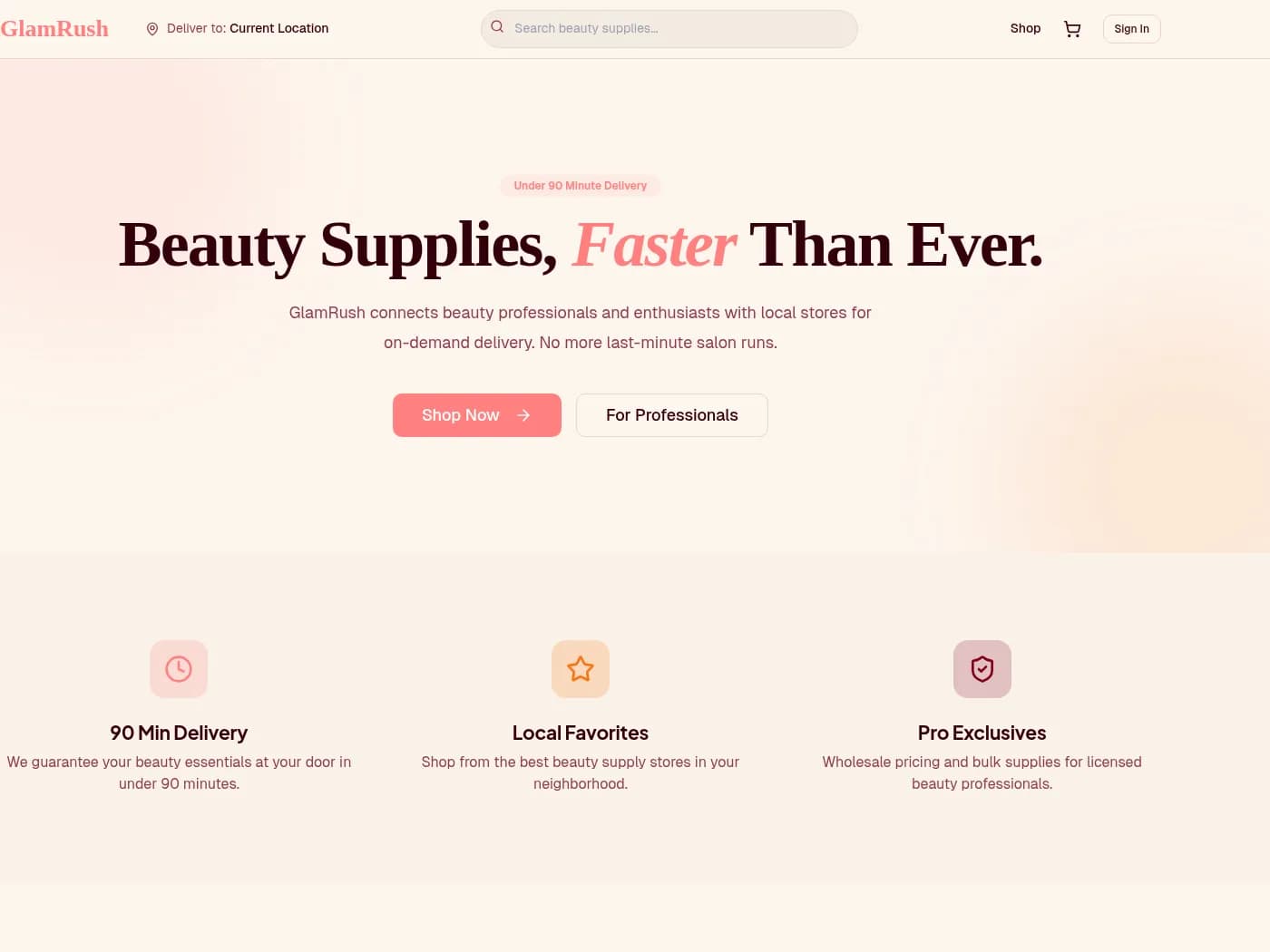 GlamRush Marketplace