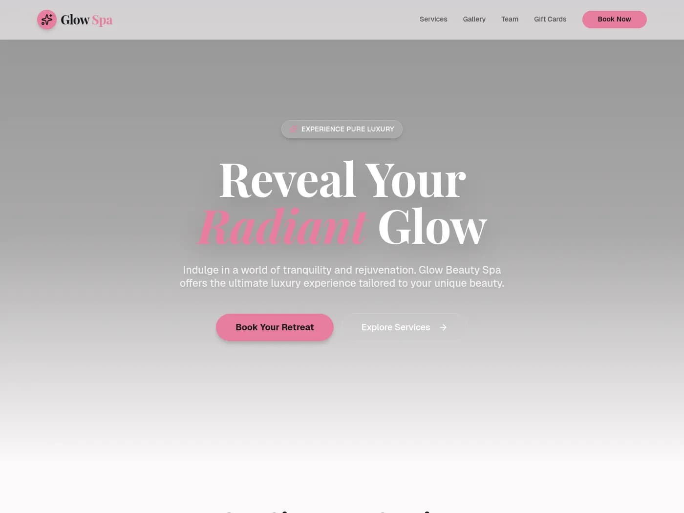 Glow Beauty Spa Web