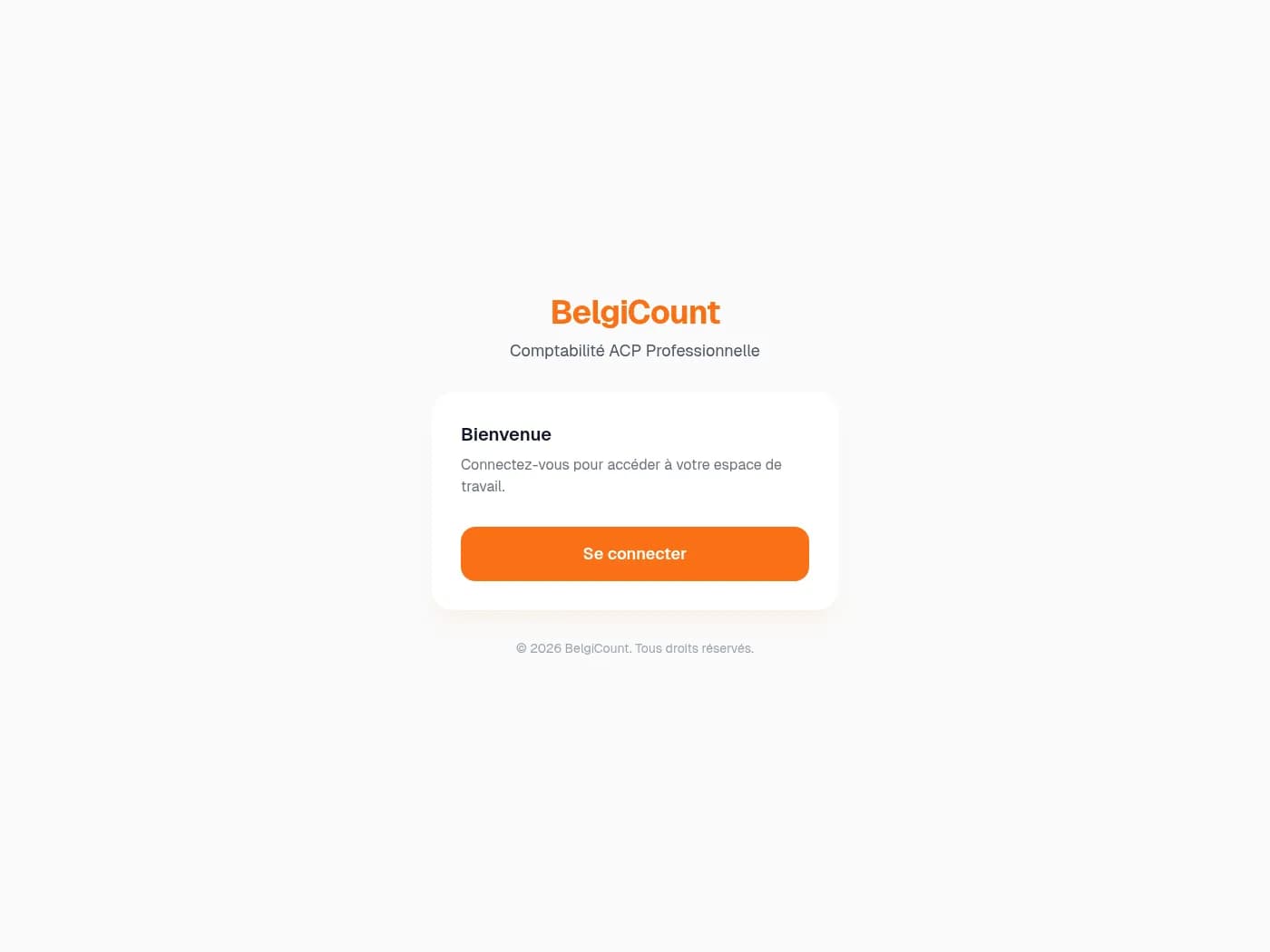 BelgiCount SaaS Workspace