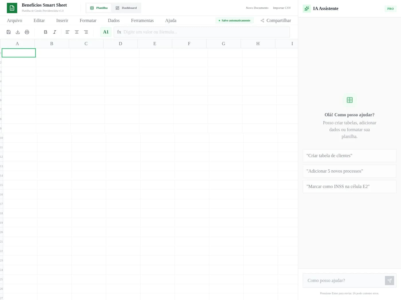 Benefícios Smart Sheet